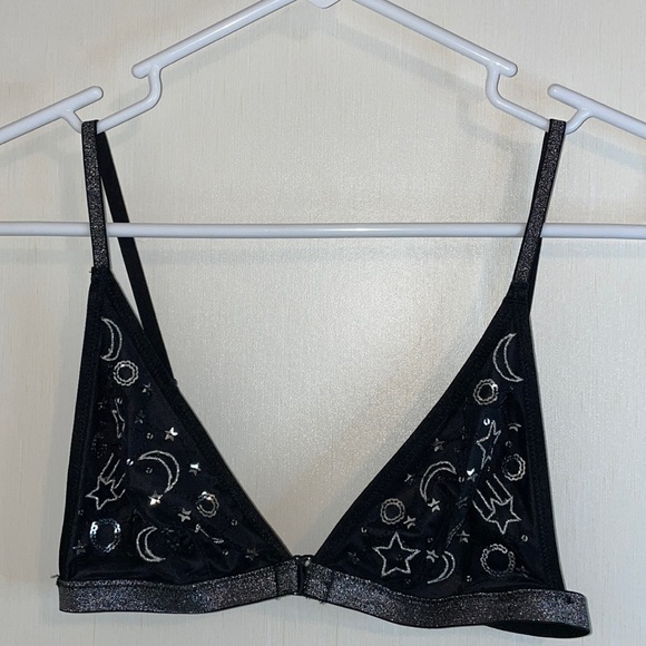Victoria's Secret | Intimates & Sleepwear | Black Shimmer Detailed Bra ...